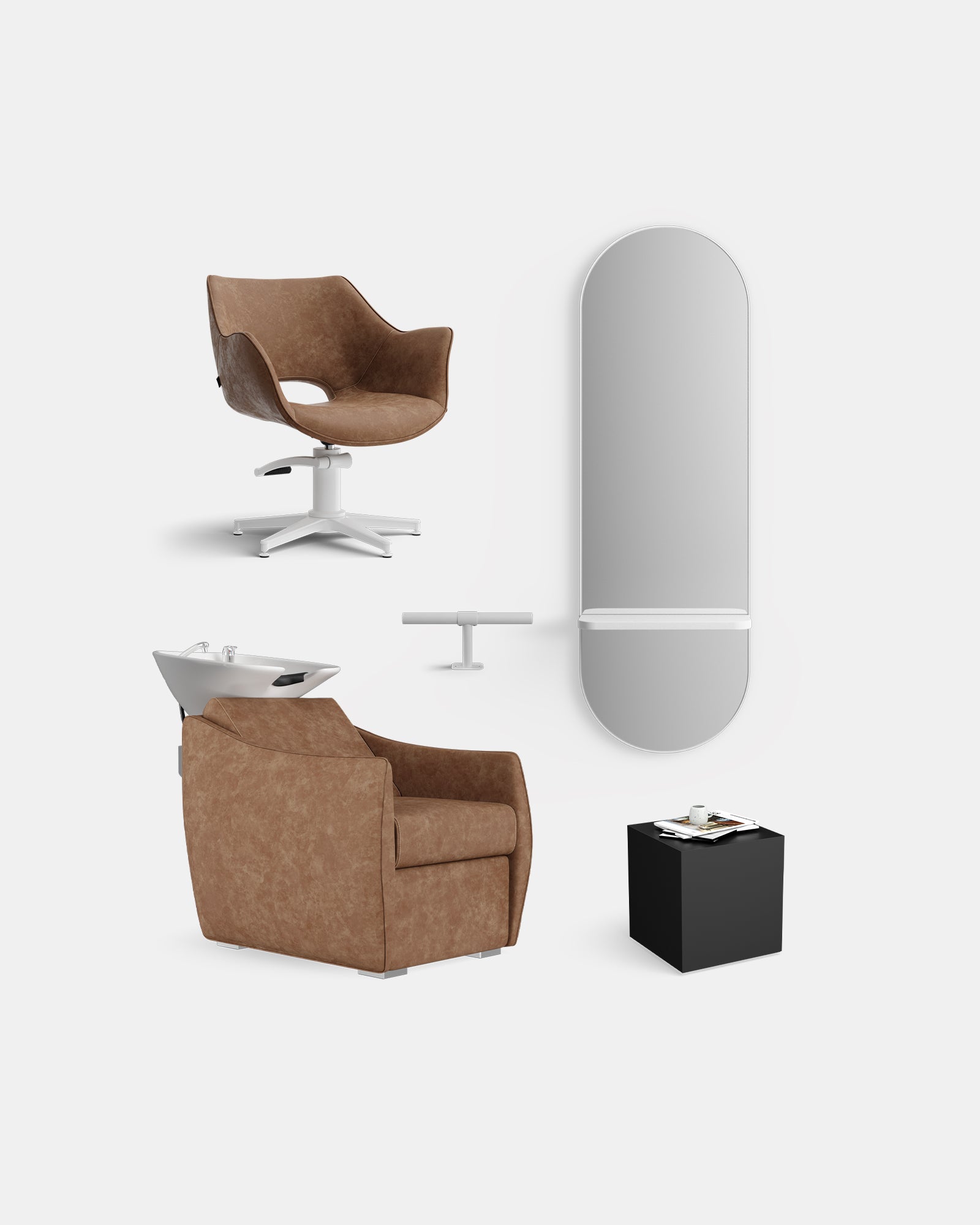 Frisør inventar online | Frisørstole og møbler | JUST ADD PEOPLE